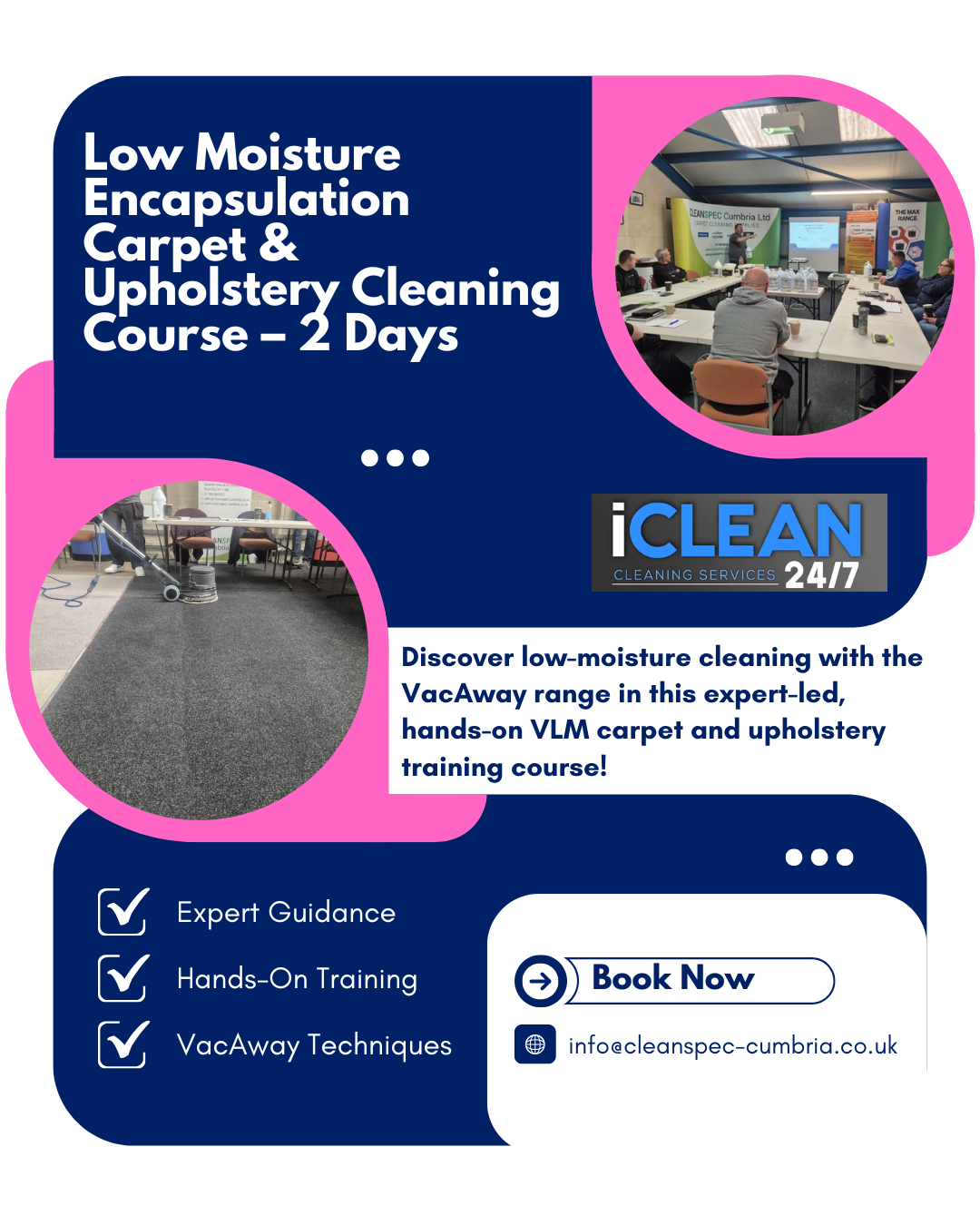 Low Moisture Encapsulation Carpet & Upholstery Cleaning Course – 2 Day